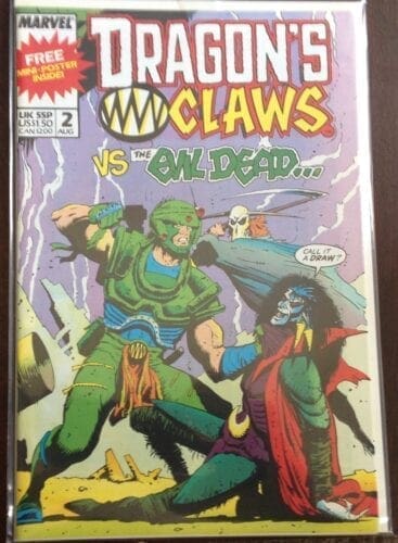 Dragons Claws Marvel Comic Book Issue 2 August 1988